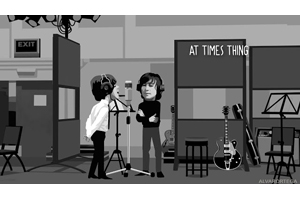 ビートルズのファンメイド・アニメ『The Beatoons』 「涙の乗車券」のレコーディングをテーマにした新作が公開 - amass